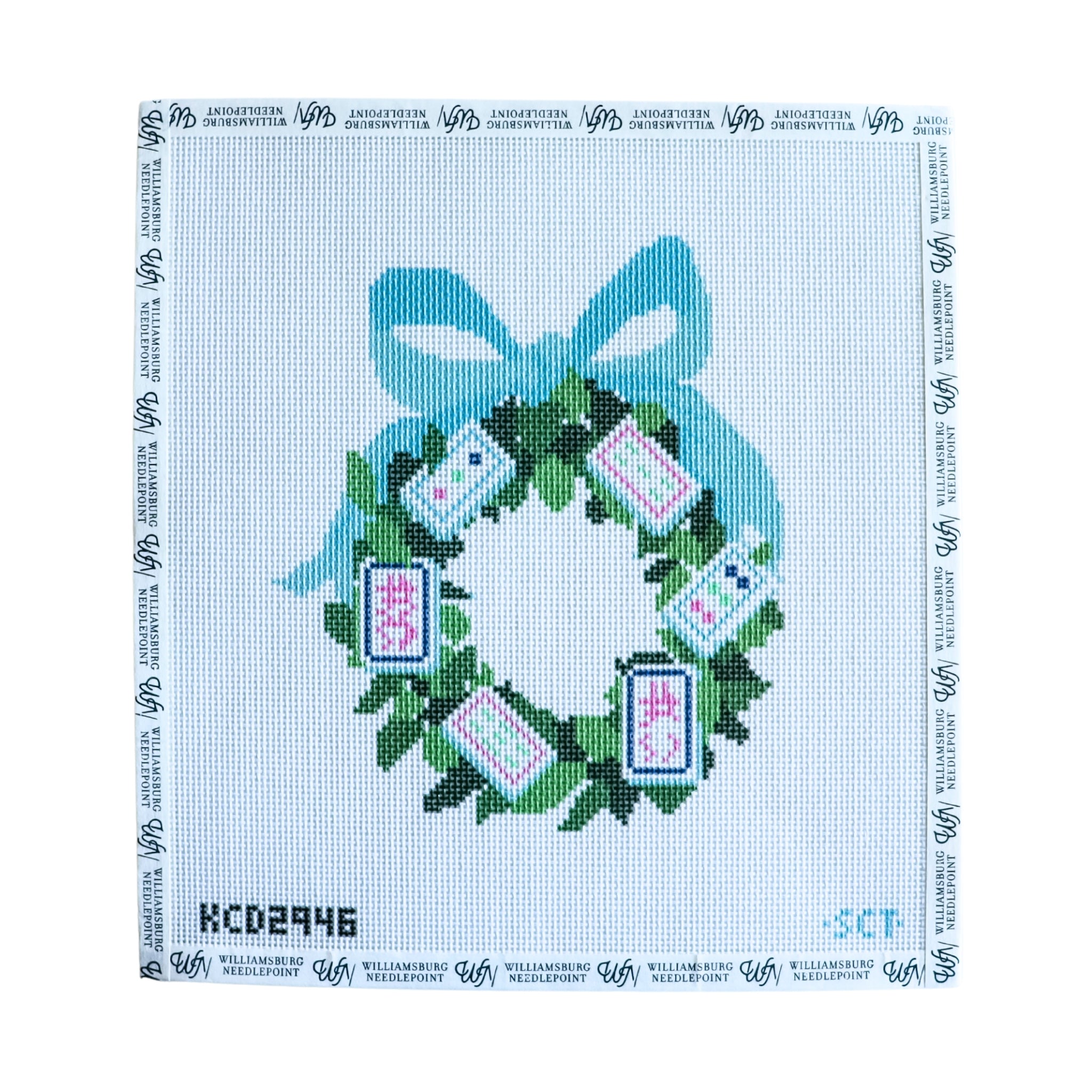 Mahjong Wreath – Williamsburg Needlepoint