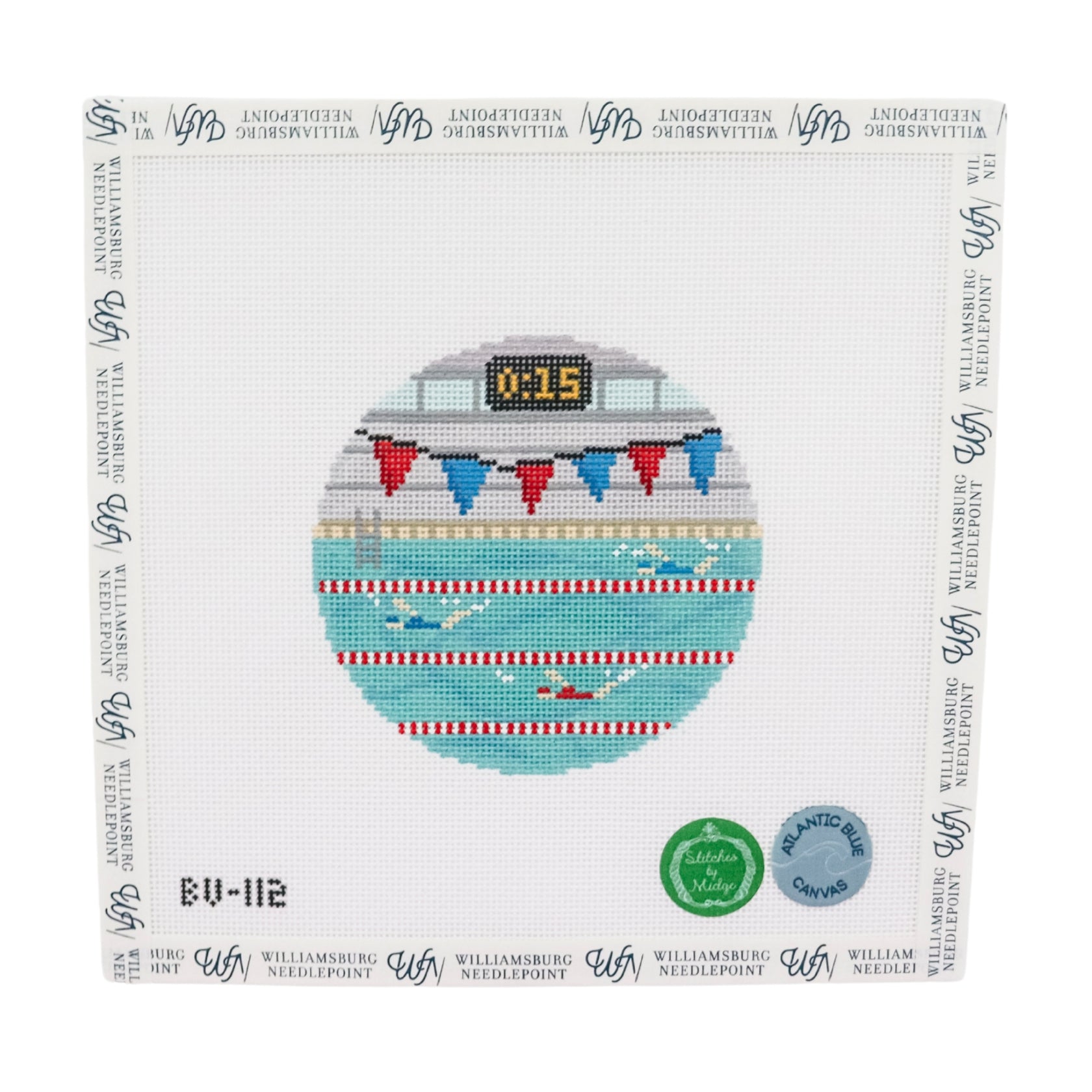 Atlantic Blue Canvas – Williamsburg Needlepoint