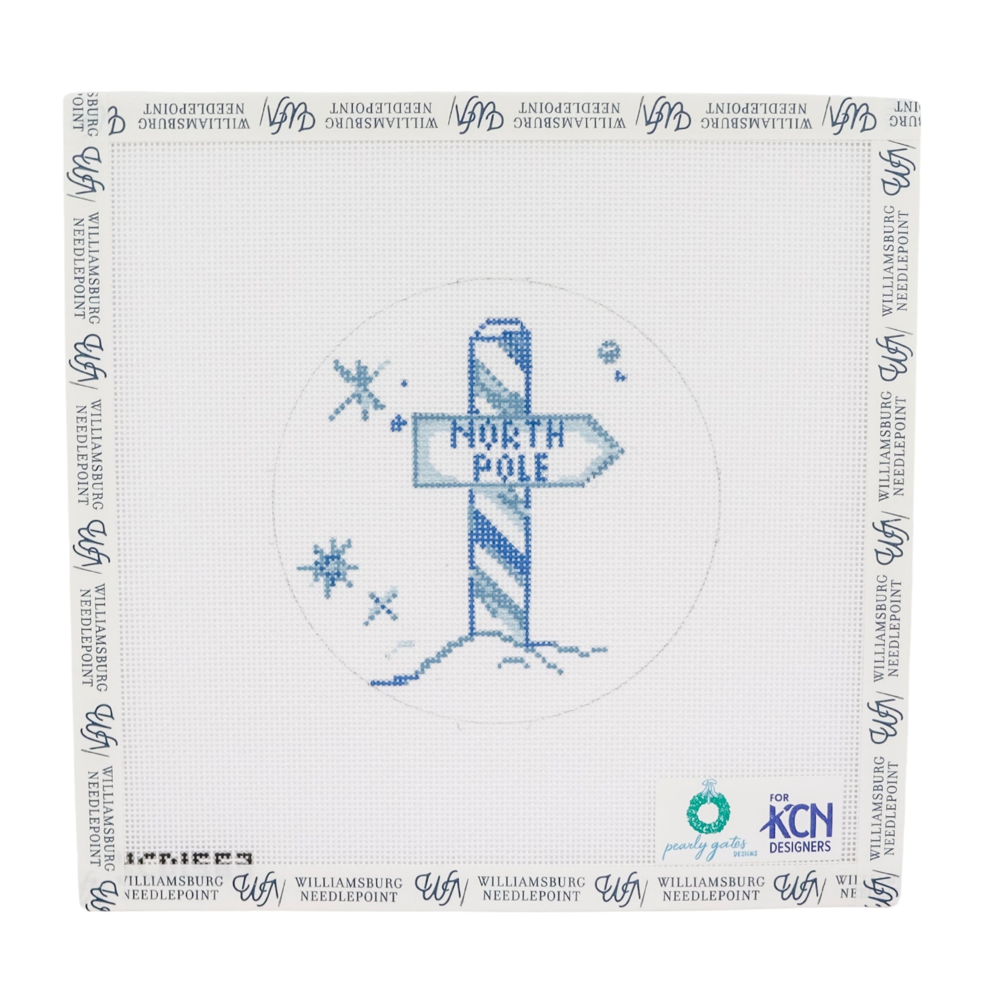 North Pole - Blue – Williamsburg Needlepoint