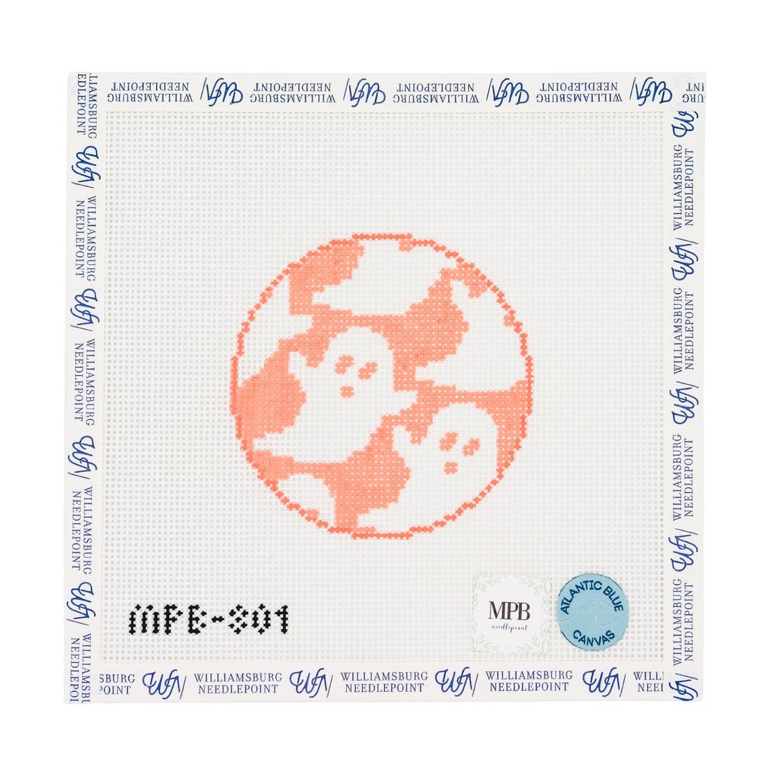 Atlantic Blue Canvas – Williamsburg Needlepoint